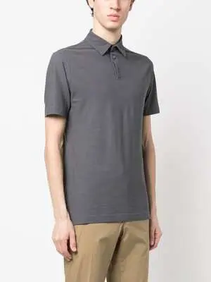 ZANONE Ice Cotton Polo Shirt - Grey