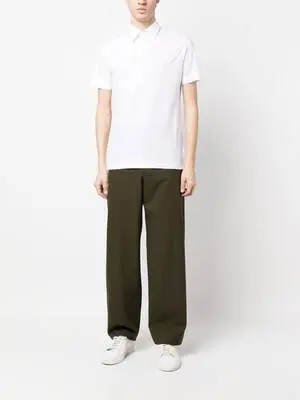 ZANONE Basic Short-sleeved Polo Shirt - White