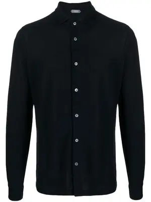 ZANONE Long-sleeve Cotton Shirt - Blue