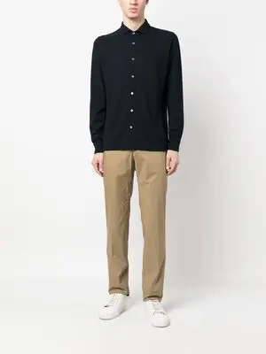 ZANONE Long-sleeve Cotton Shirt - Blue