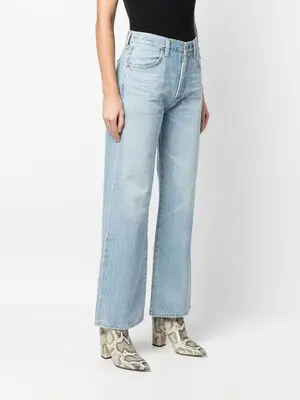 Citizens Of Humanity Wide-leg Organic Cotton Jeans - Blue