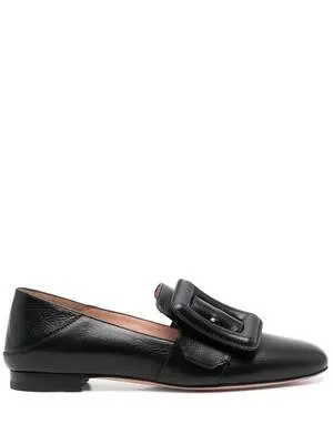 Bally Janelle Buckled Leather Loafers