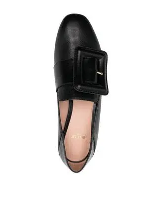 Bally Janelle Buckled Leather Loafers
