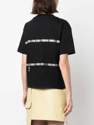 Gcds Rhinestone-striped T-shirt