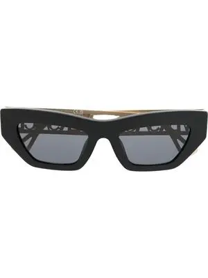 Versace Logo Cat-eye Sunglasses - Black