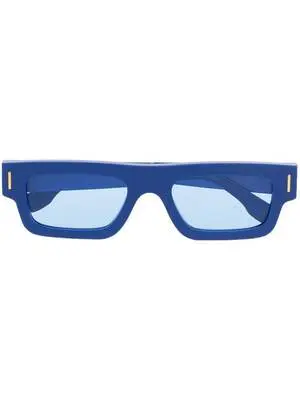 RETROSUPERFUTURE Logo-print Square-frame Sunglasses - Blue