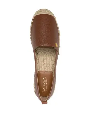 Ralph Lauren Cameryn Leather Espadrilles - Brown