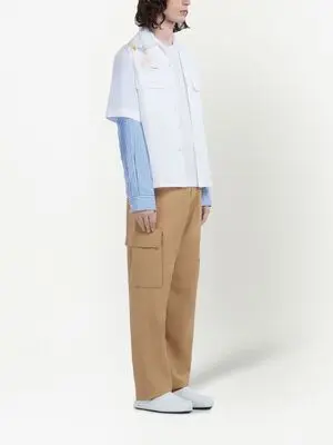 Marni Embroidered-logo Short-sleeve Shirt - White