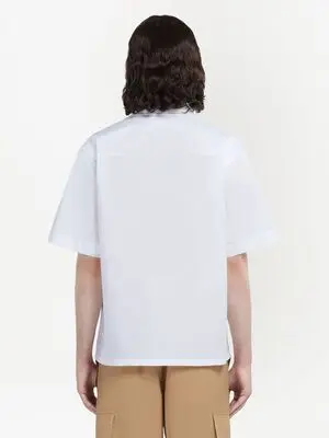Marni Embroidered-logo Short-sleeve Shirt - White