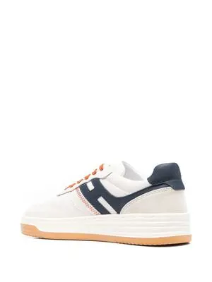 Hogan Logo-patch Low-top Sneakers - Neutrals
