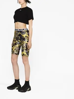 Versace Baroque-print Cycling Shorts