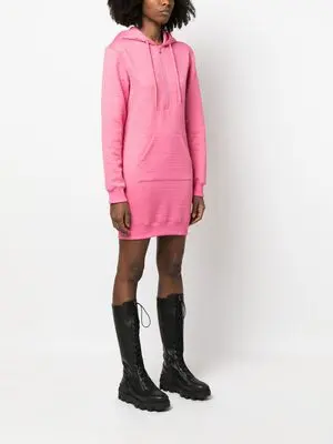 Moschino All-over Logo Print Hoodie Dress