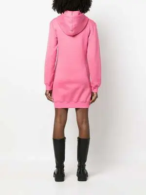 Moschino All-over Logo Print Hoodie Dress