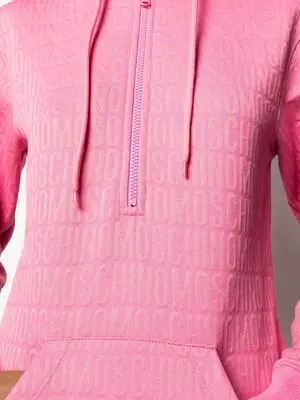 Moschino All-over Logo Print Hoodie Dress