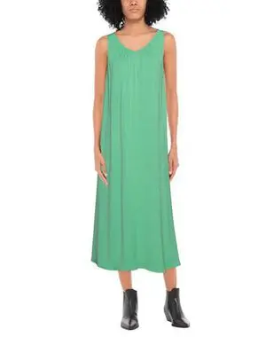 CAFÈNOIR Midi Flared Dress - Green