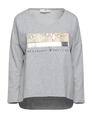 MASSIMO REBECCHI Cotton-blend Sweatshirt With Appliqués - Grey