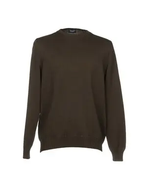 DRUMOHR Sweater Cotton Knitted Dark Brown