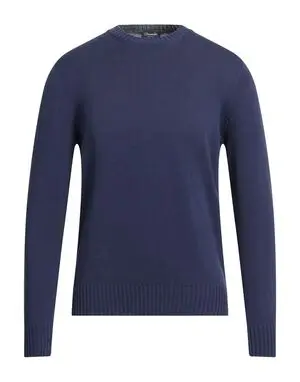DRUMOHR Sweater Cotton Knitted Navy Blue