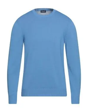 DRUMOHR Sweater Cotton Knitted Pastel Blue
