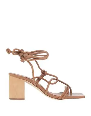 EQUITARE Leather Thong Sandals - Beige