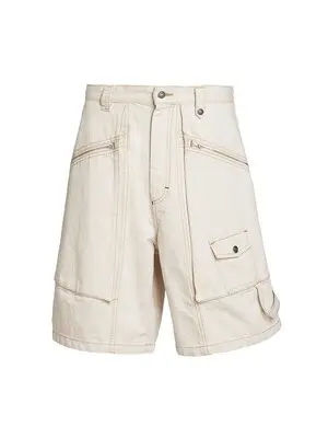 Isabel Marant Men's Peio Denim Shorts - Ecru  Ecru