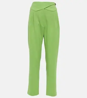 BLAZÉ MILANO High-rise Straight Wool Pants