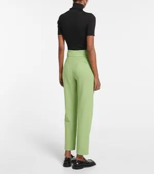 BLAZÉ MILANO High-rise Straight Wool Pants