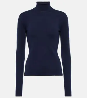 Gabriela Hearst May Wool, Silk, And Cashmere Turtleneck Sweater - Blue