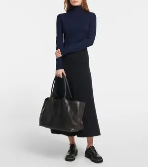 Gabriela Hearst May Wool, Silk, And Cashmere Turtleneck Sweater - Blue