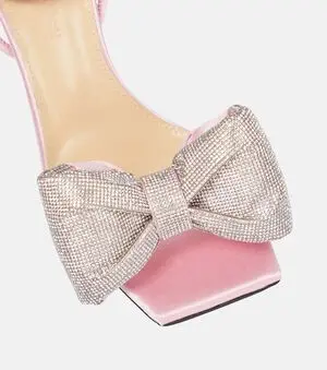 Mach & Mach Nicole Embellished Satin Sandals