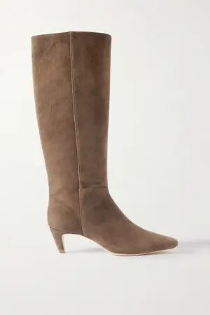 REFORMATION Remy Suede Knee Boots - Brown
