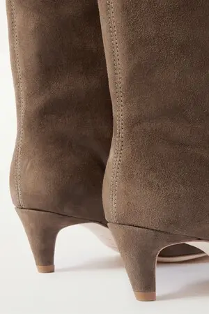 REFORMATION Remy Suede Knee Boots - Brown