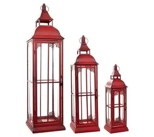 MELROSE Ornate Metal Floor Lantern - One-color