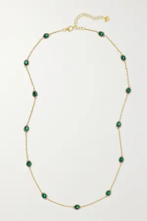 AMRAPALI LONDON Rajasthan Emerald And Diamond Necklace - Green