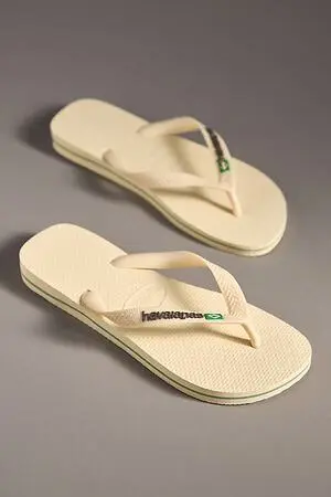 Havaianas Brazil Logo Sandals - Buttercream