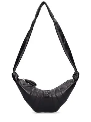 LEMAIRE Small Croissant Nappa Crossbody Bag Black