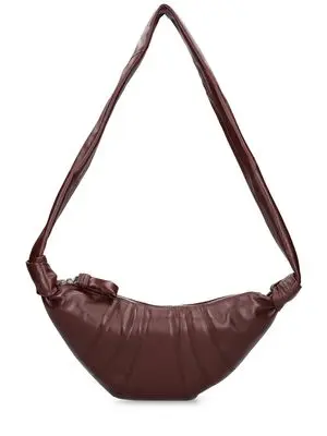 LEMAIRE Small Croissant Nappa Crossbody Bag Roasted Pecan
