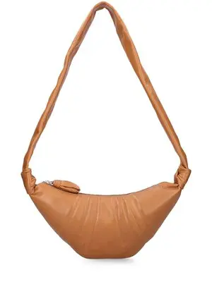 LEMAIRE Small Croissant Nappa Crossbody Bag Sugar Brown