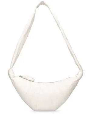 LEMAIRE Small Croissant Nappa Crossbody Bag White