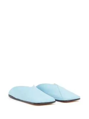 MAISON MARGIELA Japanese Leather Slides - Blue
