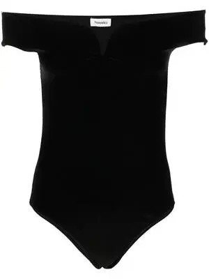 Nanushka Off-the-shoulder Bodysuit - Black