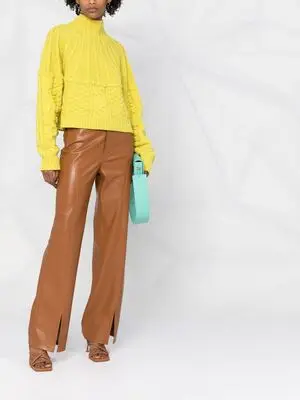 Nanushka Straight-leg Trousers With Curved Seam