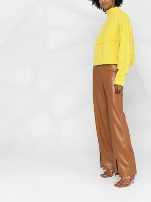 Nanushka Straight-leg Trousers With Curved Seam