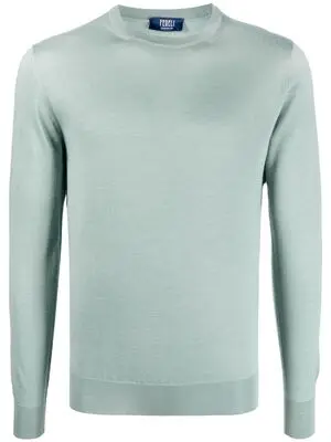 Fedeli Crew Neck Jumper - Green