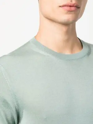 Fedeli Crew Neck Jumper - Green