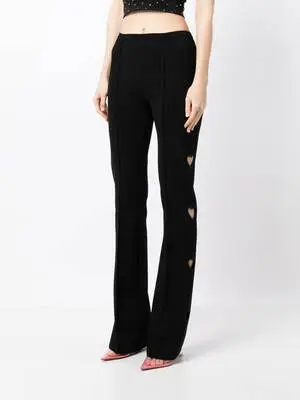 Mach & Mach Cut-out Flared Trousers