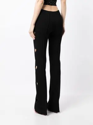 Mach & Mach Cut-out Flared Trousers