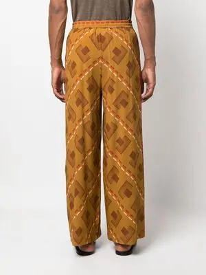 PIERRE-LOUIS MASCIA Patterned Trousers - Brown