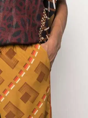 PIERRE-LOUIS MASCIA Patterned Trousers - Brown