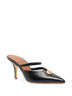 MALONE SOULIERS Logo-plaque Mules - Black